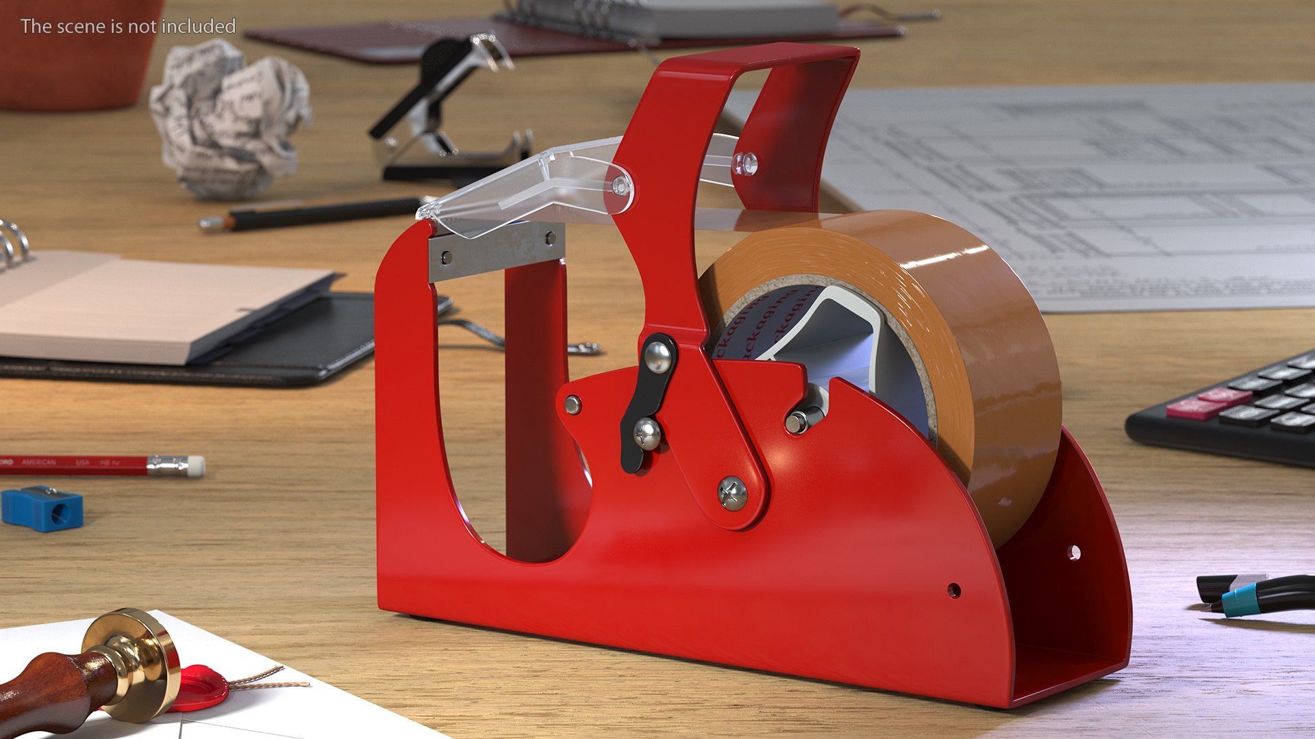3D Model Benchtop Tape Dispenser With Safety Guard Brown - TurboSquid ...