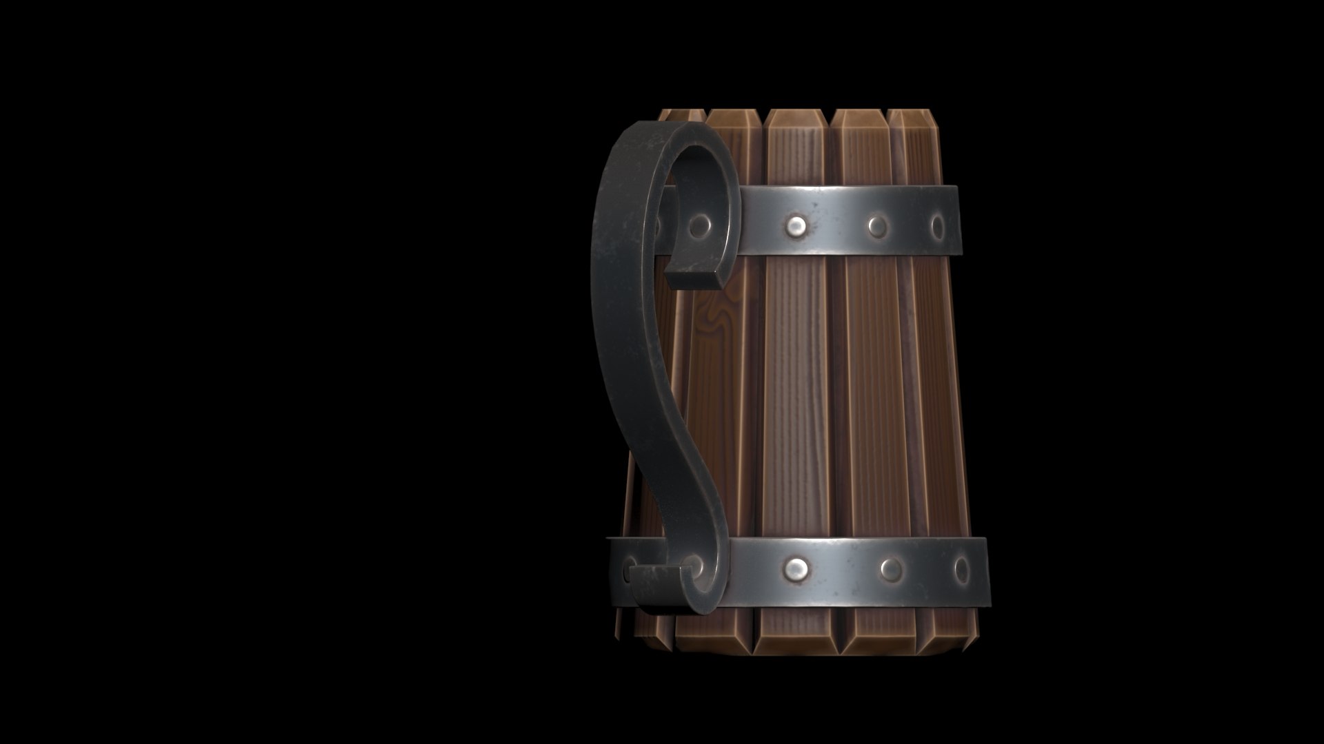 3D Model Stylized Wooden Mug - TurboSquid 1951221