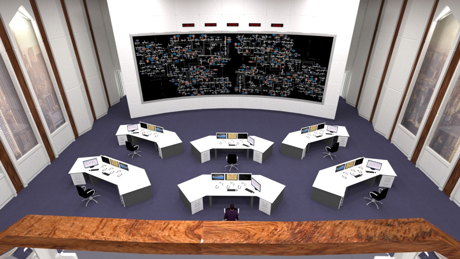 National control center room 3D - TurboSquid 1562910