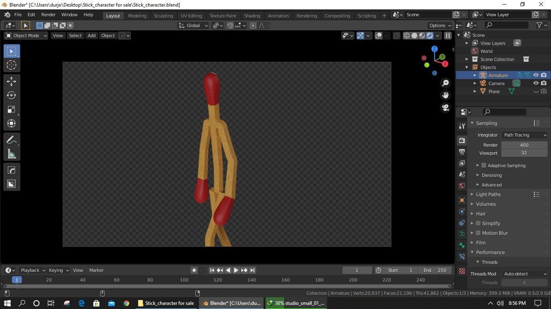 3D Uploadsfiles2860720Stickcharactercycles - TurboSquid 2319218