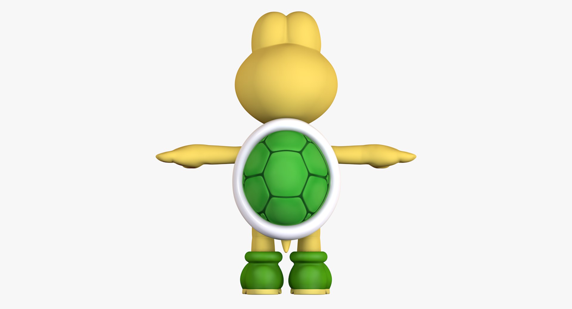 Green Turtle Koopa Troopa 3D Model - TurboSquid 1407225
