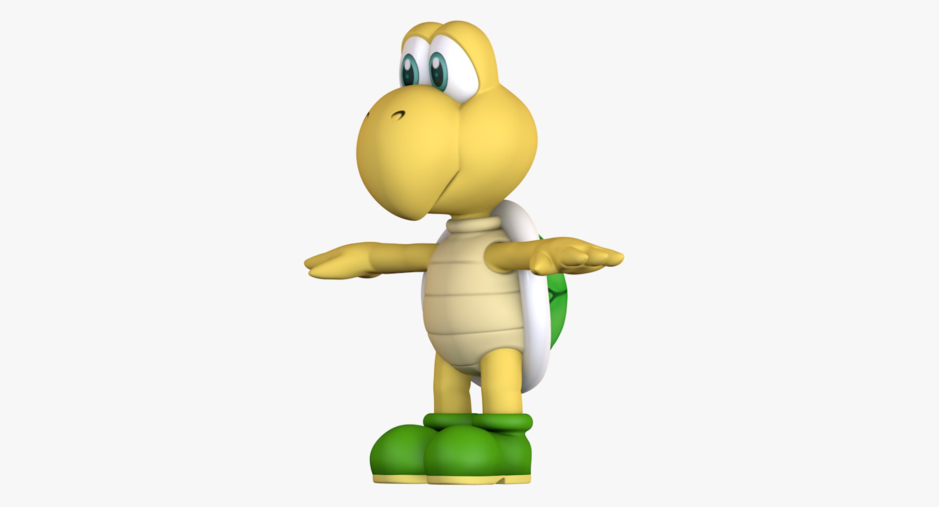 Green Turtle Koopa Troopa 3D Model - TurboSquid 1407225