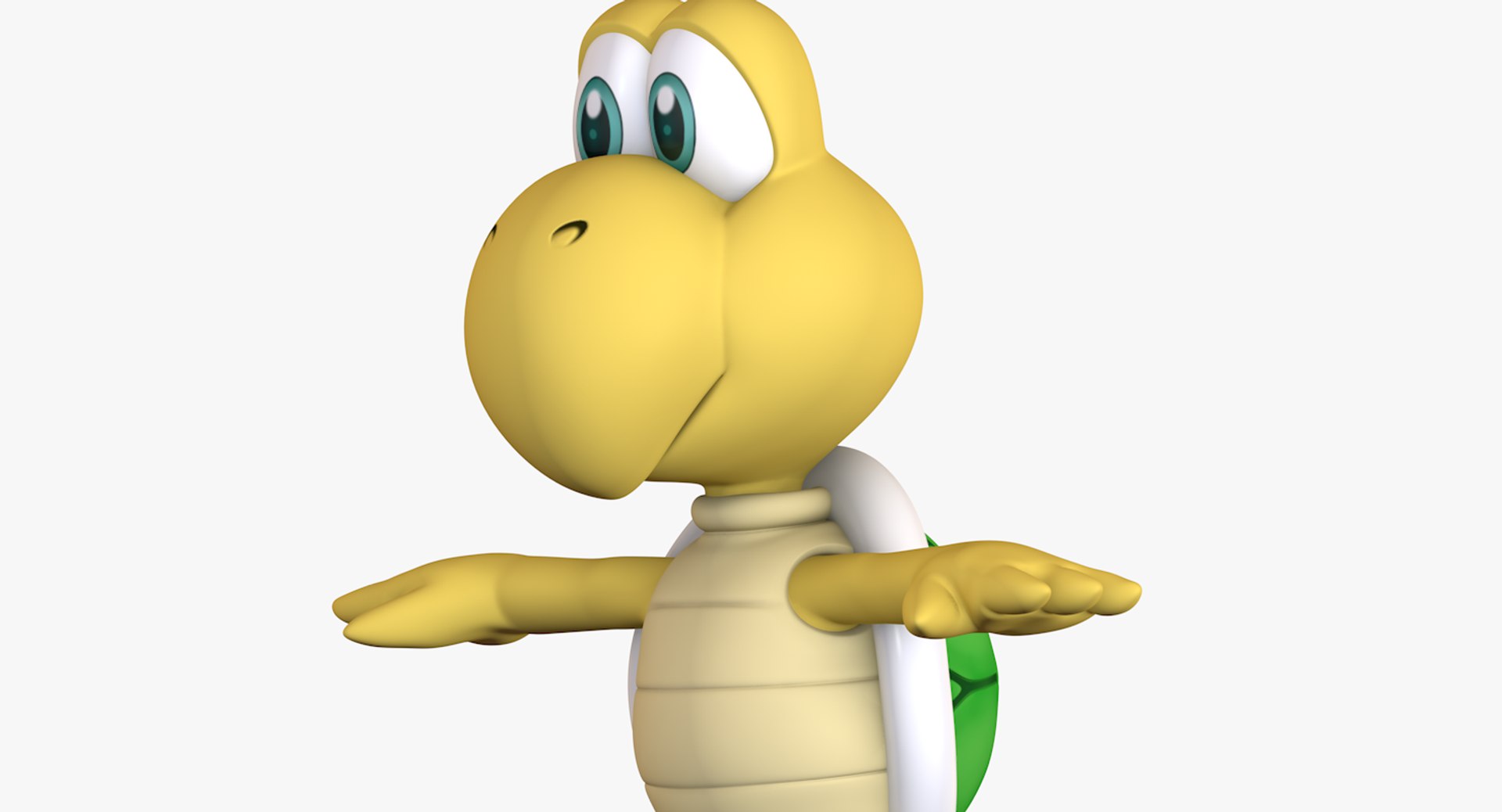 Green Turtle Koopa Troopa 3D Model - TurboSquid 1407225