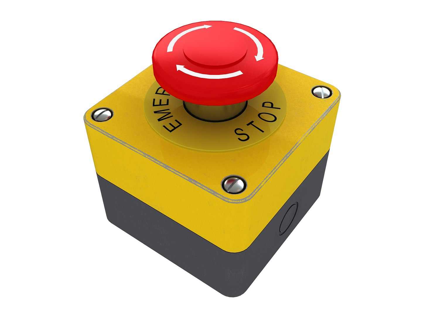 3D Emergency Button - TurboSquid 1514680