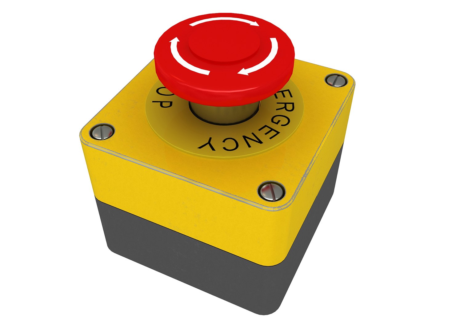 3D Emergency Button - TurboSquid 1514680