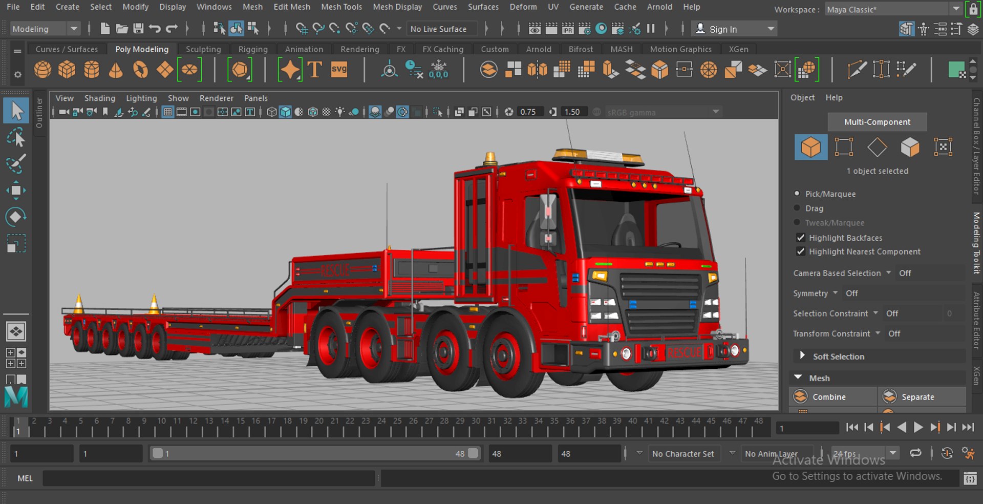 Fire Dept Evacuation Loader Unit 3D Model - TurboSquid 1833592