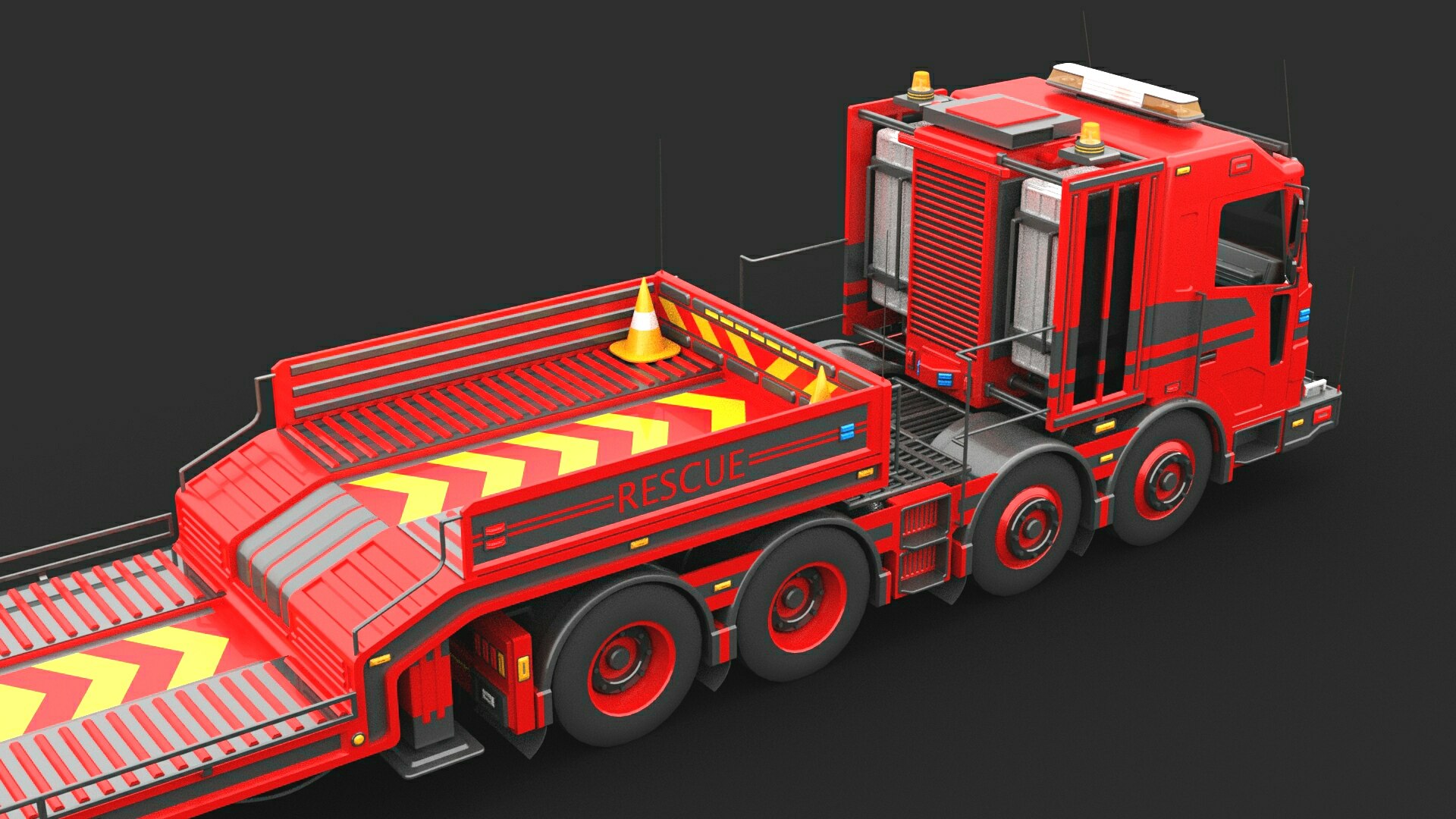 Fire Dept Evacuation Loader Unit 3D Model - TurboSquid 1833592