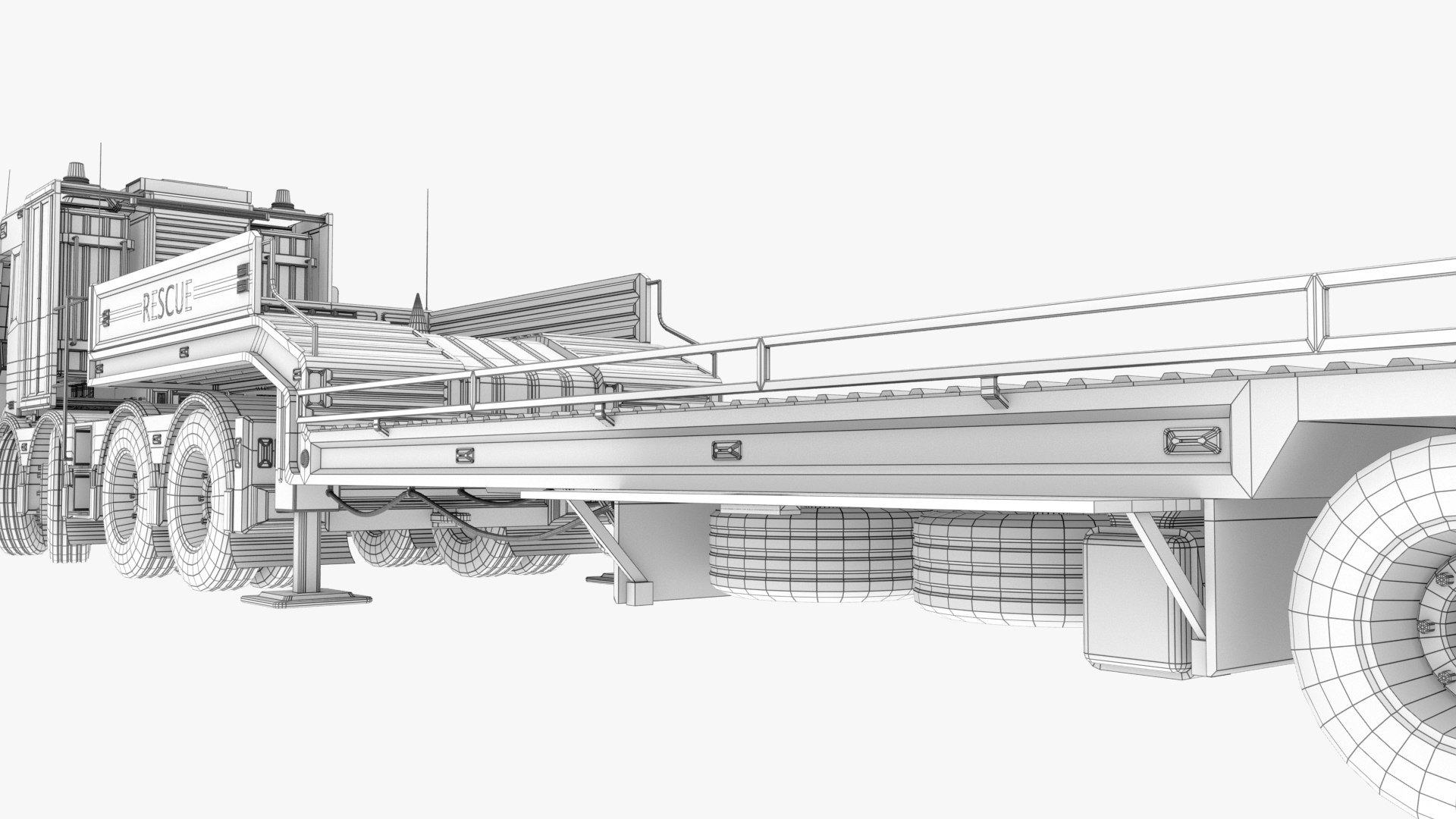 Fire Dept Evacuation Loader Unit 3D Model - TurboSquid 1833592