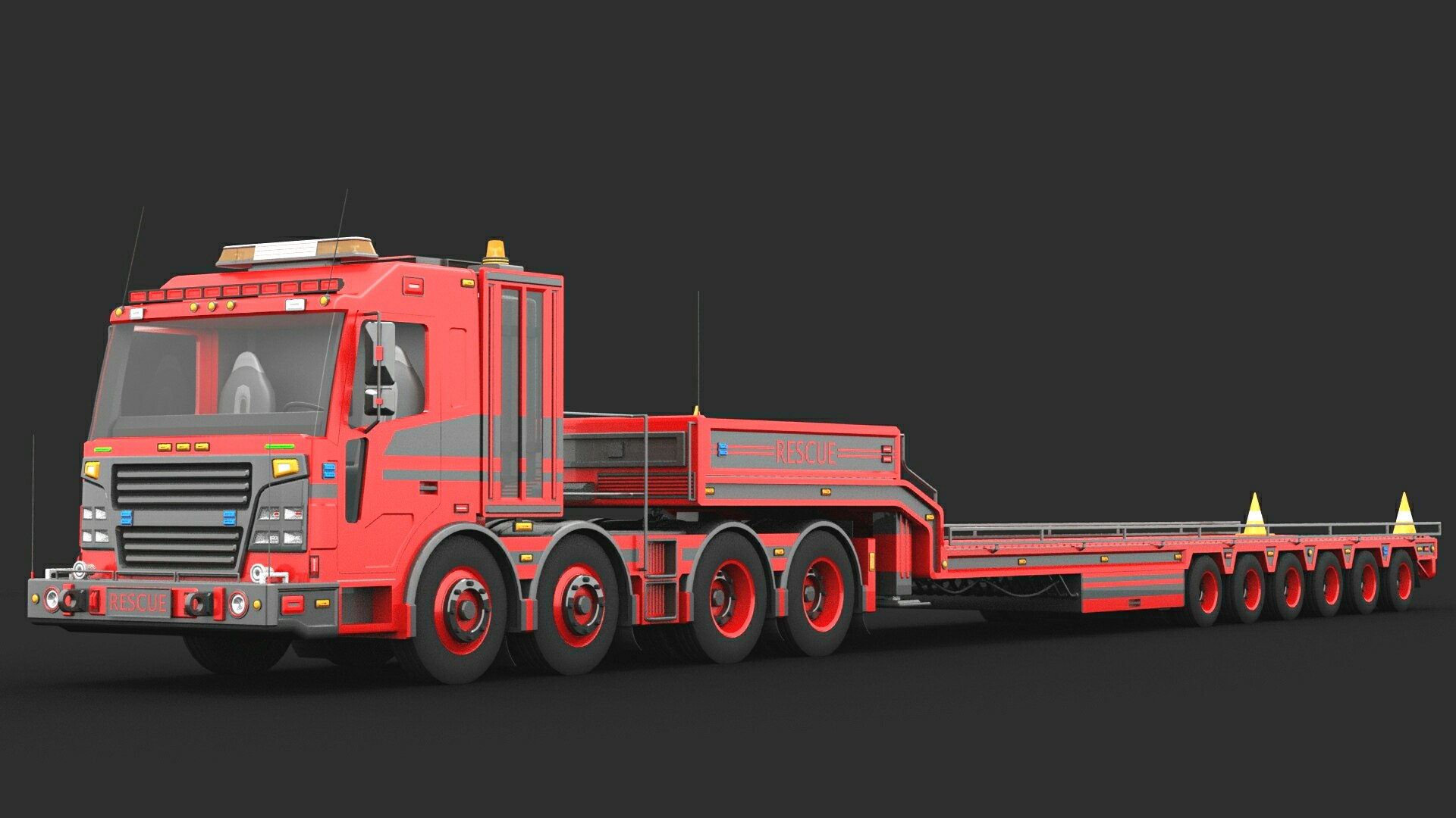 Fire Dept Evacuation Loader Unit 3D Model - TurboSquid 1833592