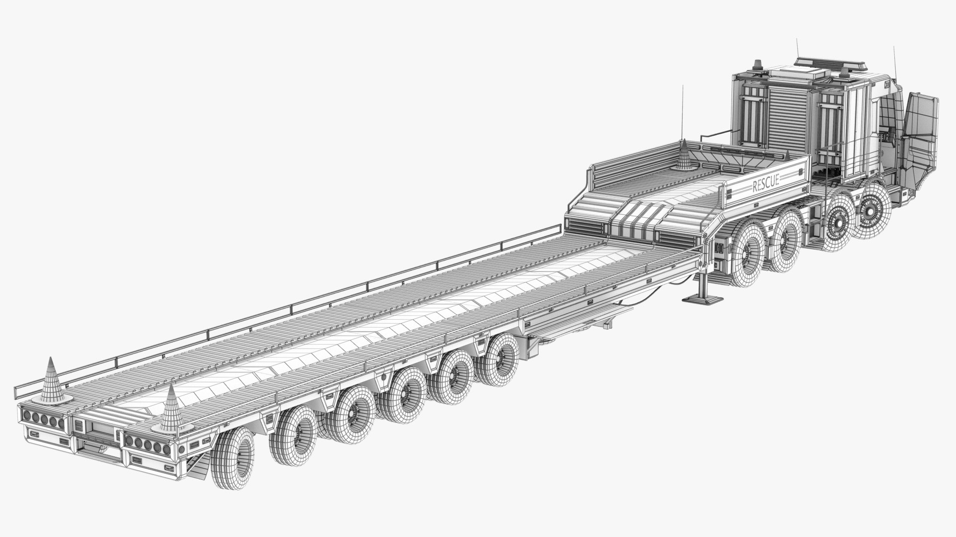 Fire Dept Evacuation Loader Unit 3D Model - TurboSquid 1833592