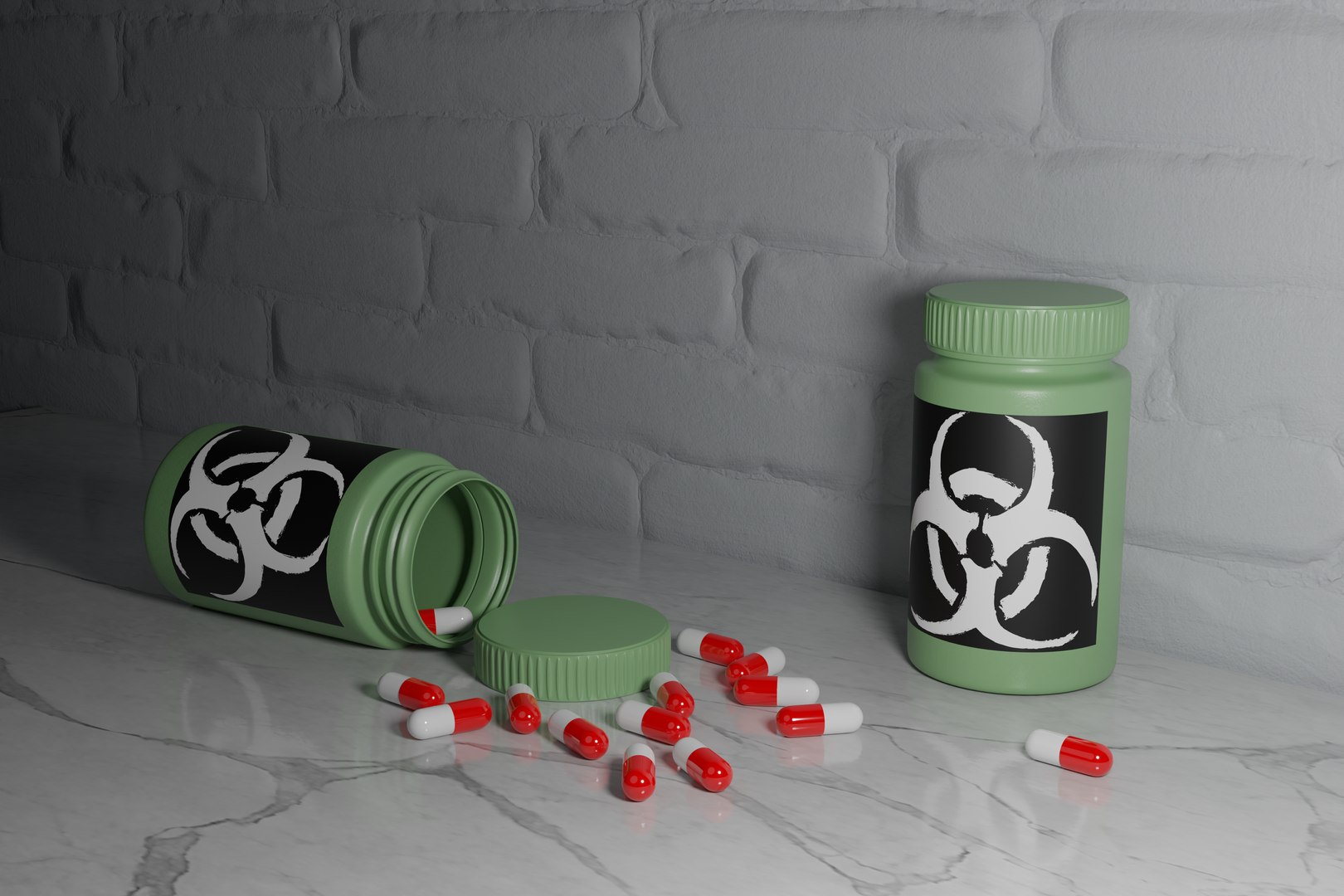 Pill Jar 3D Model - TurboSquid 1952476