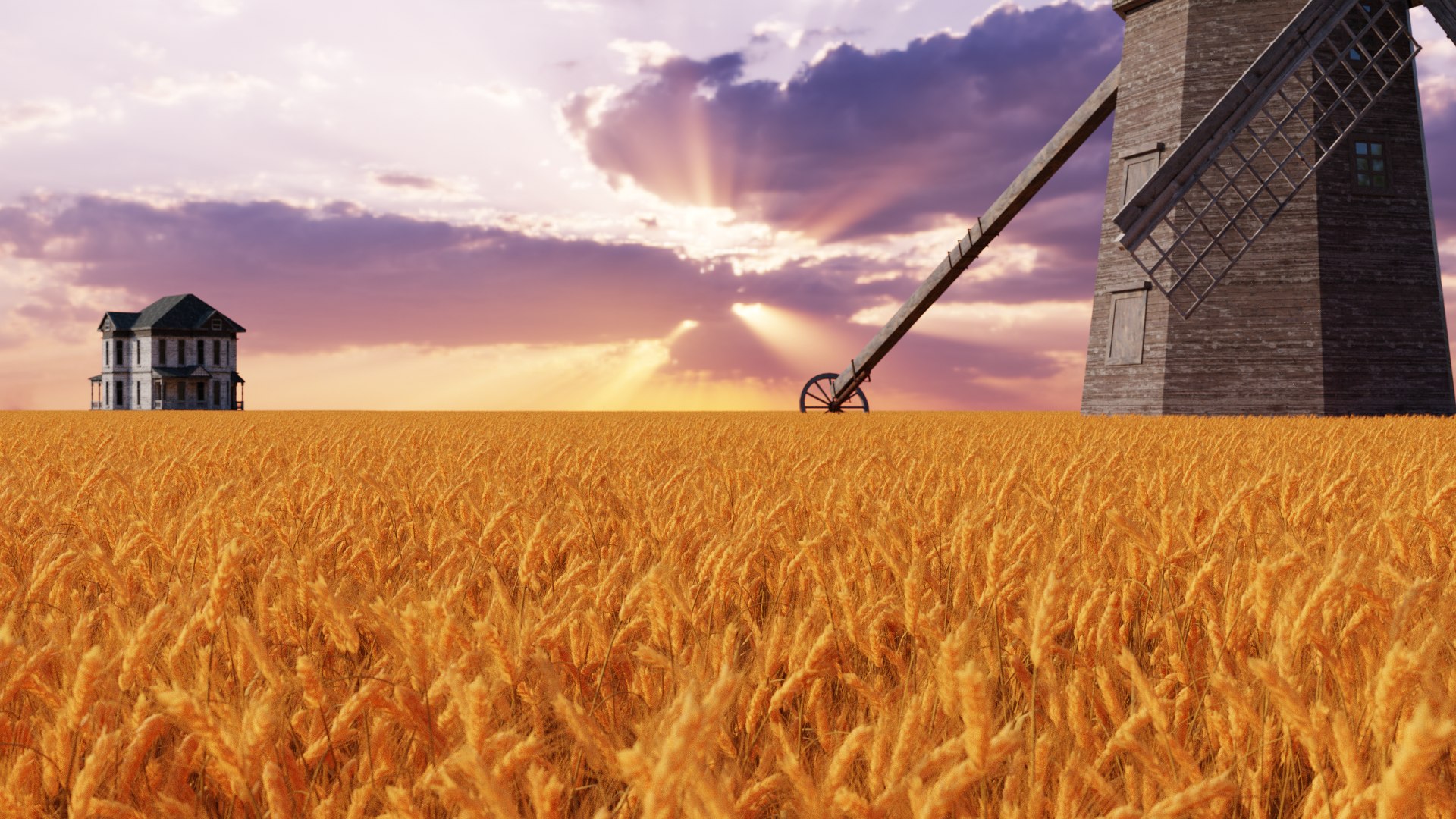 3D Wheat Field 3d Scene - TurboSquid 1987562