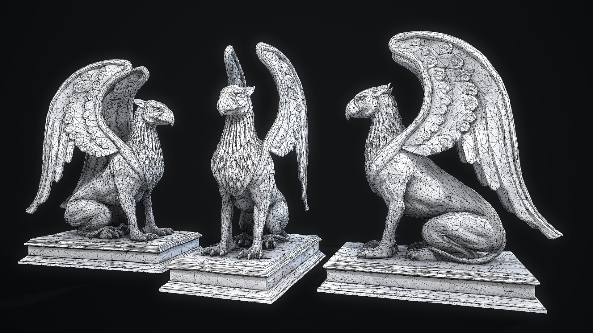3D Griffin Statue Model - TurboSquid 2146674