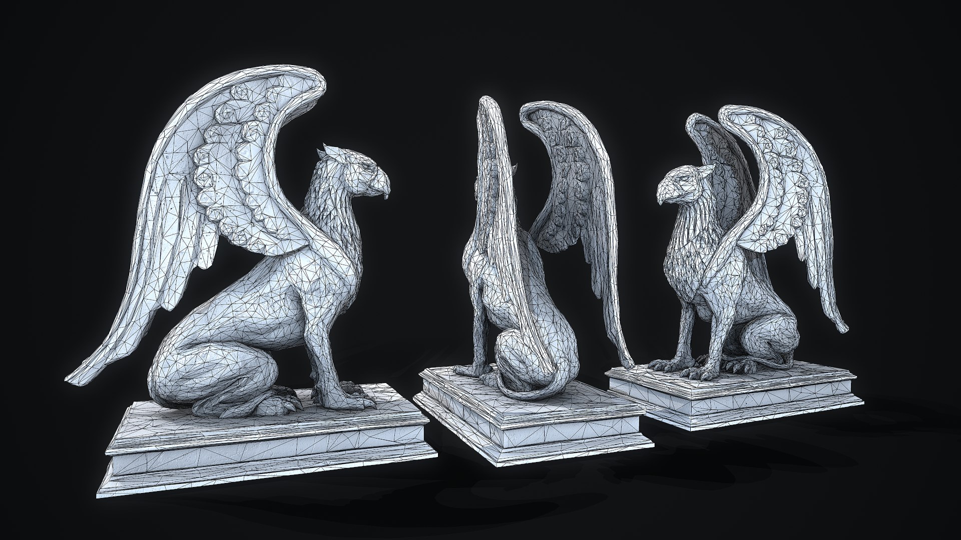 3D Griffin Statue Model - TurboSquid 2146674