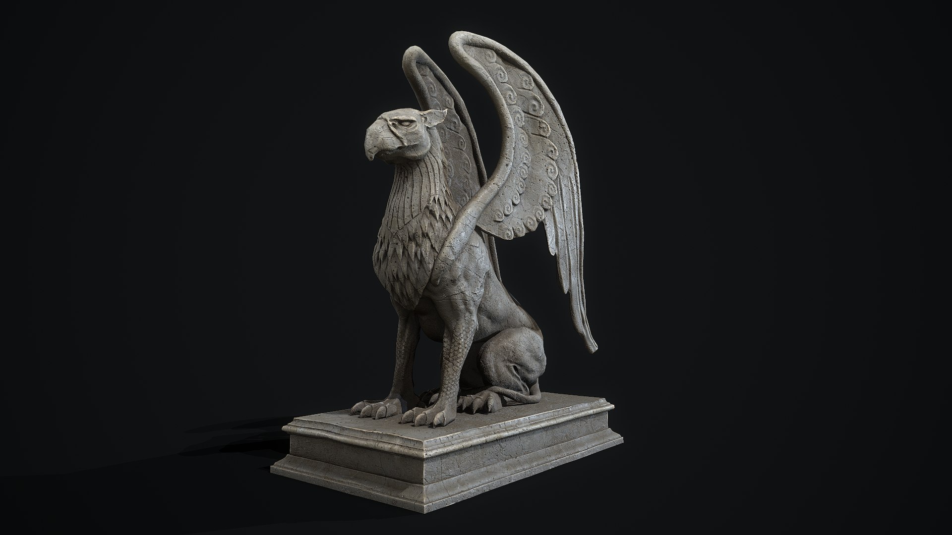 3D Griffin Statue Model - TurboSquid 2146674