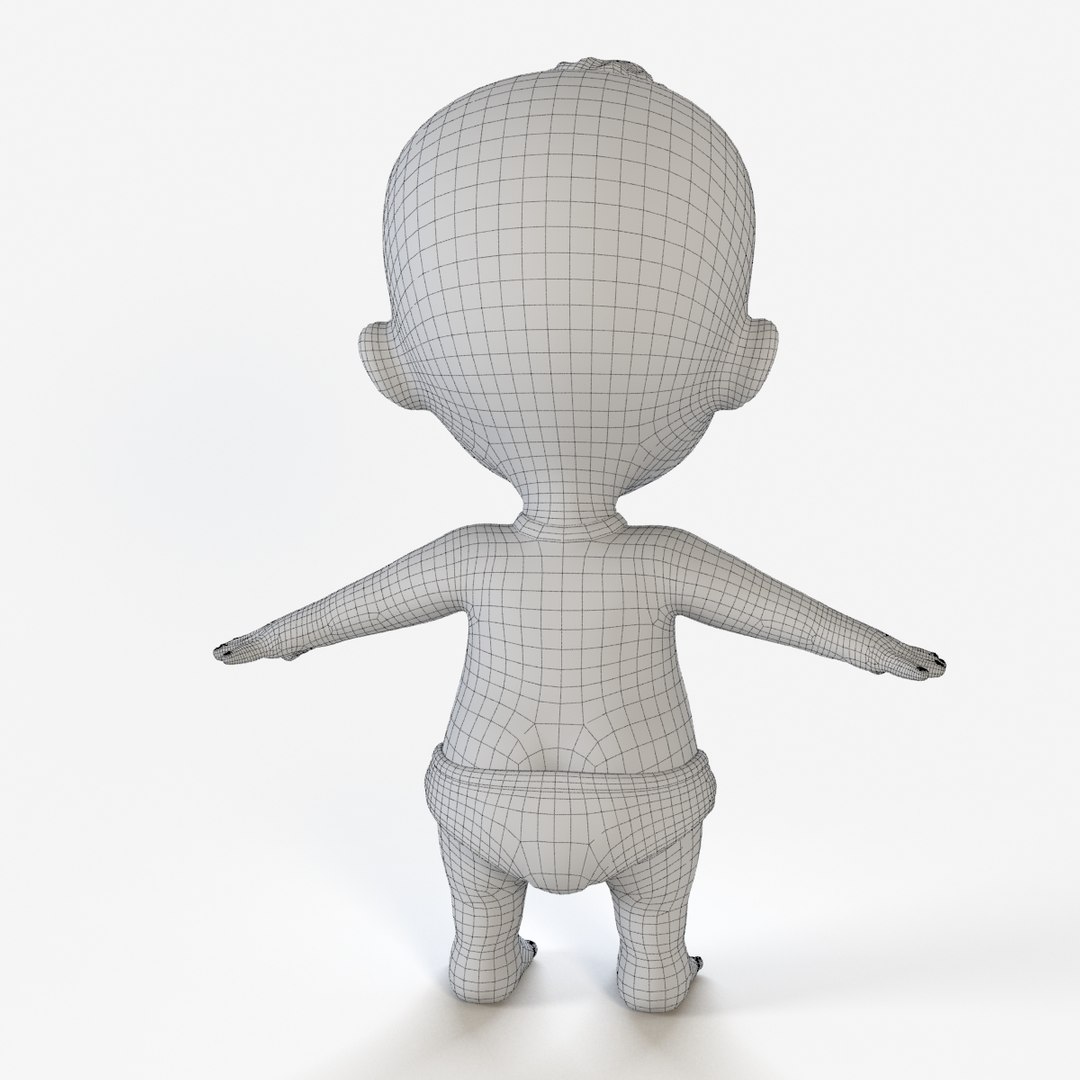3d Model Cartoon Baby Boy Luke