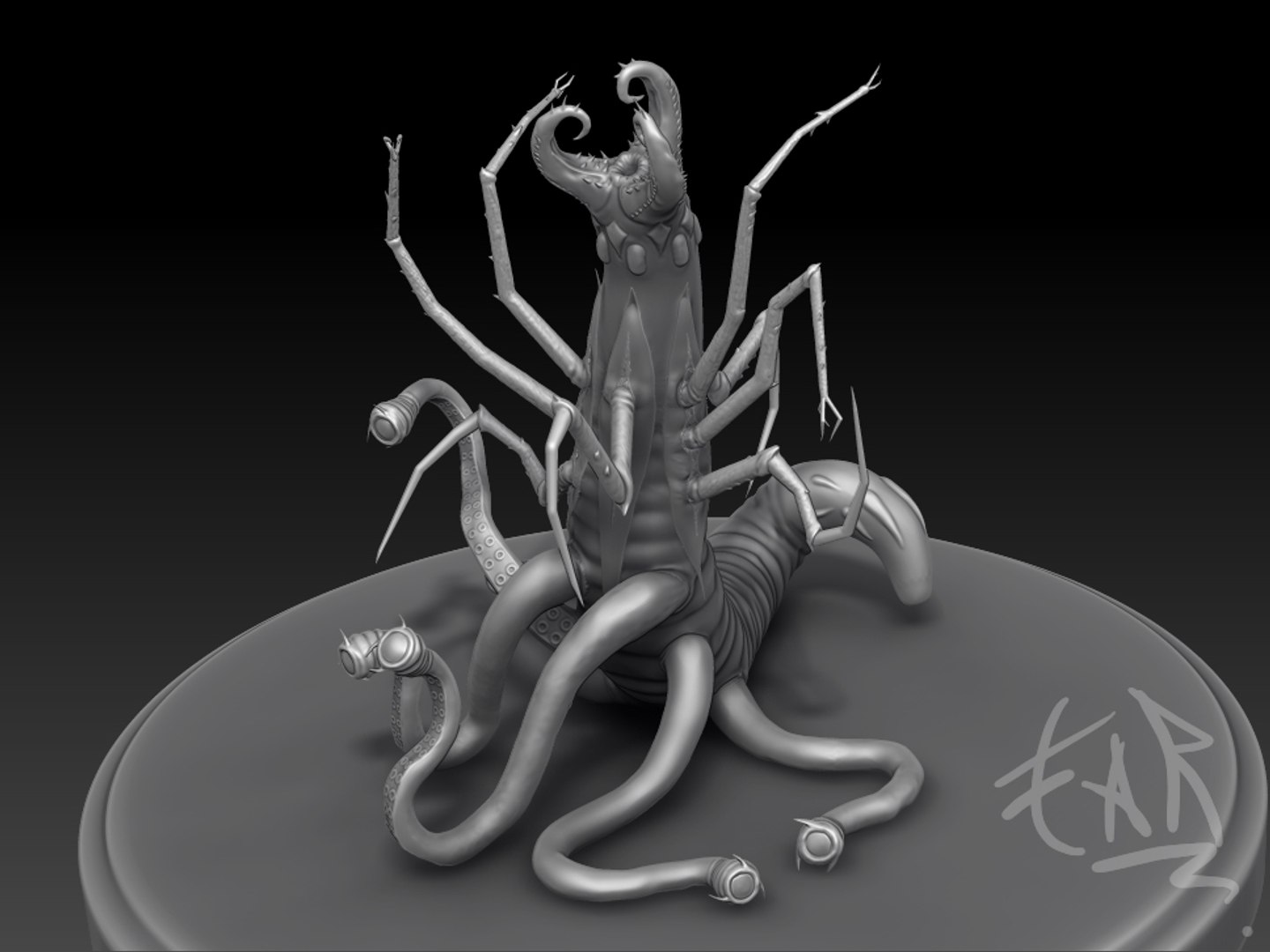 3d Alien Worm Model