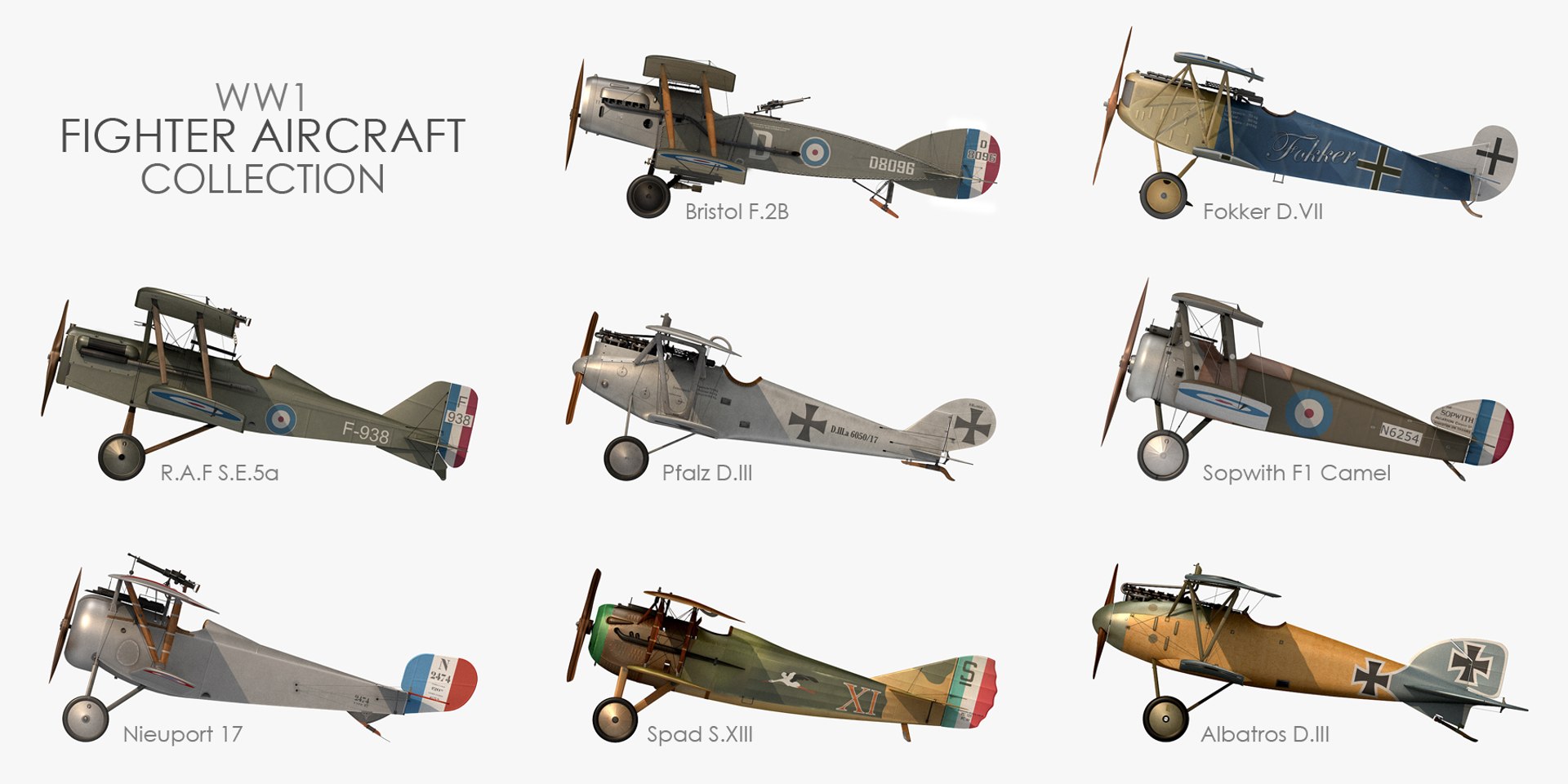 Ww1 Fighter F R Model - TurboSquid 1412574