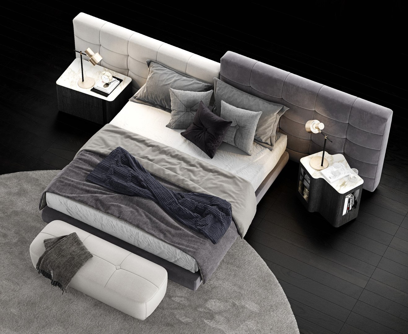 3D Minotti Lawrence Bed 3 - TurboSquid 1591068
