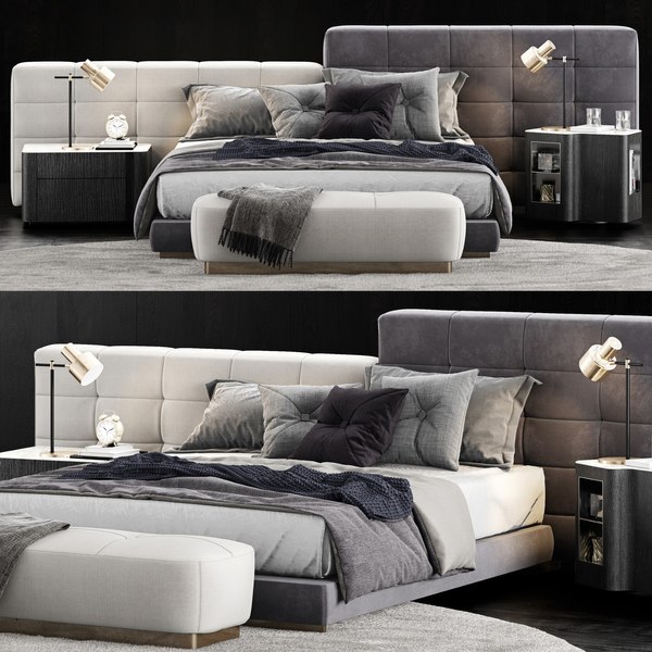 3D model minotti lawrence bed 4 - TurboSquid 1591456
