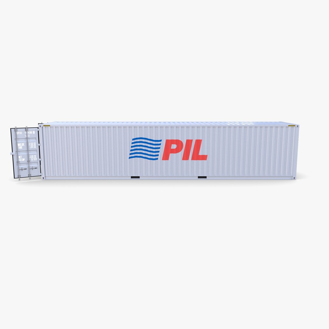 3D Model 40ft Shipping Container PIL - TurboSquid 1780488