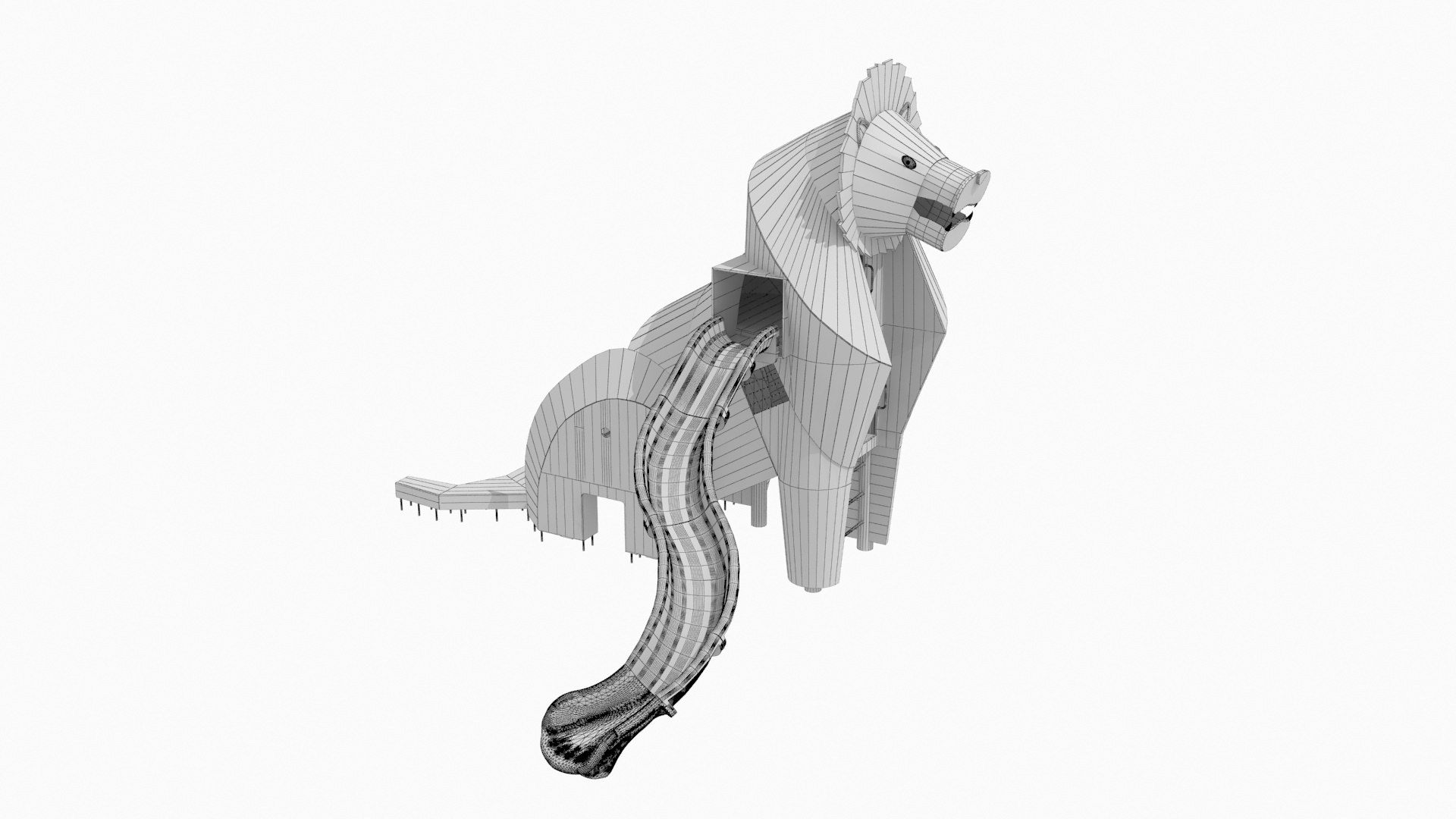 ANIMAL THEME LION WOOD PLAYGROUND 3D Model - TurboSquid 2115212