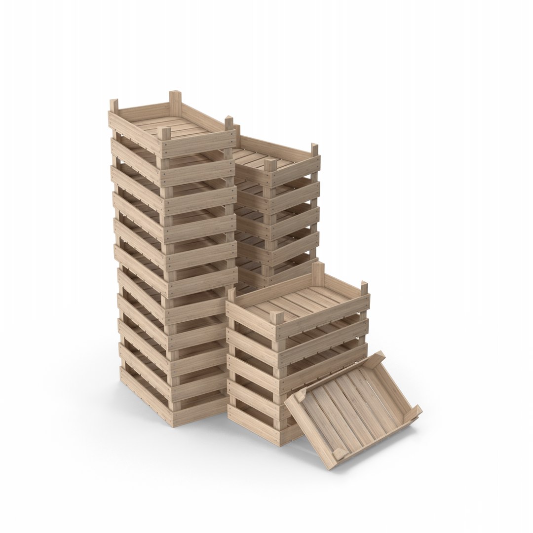 3D Wooden Crates Stack - TurboSquid 2122387