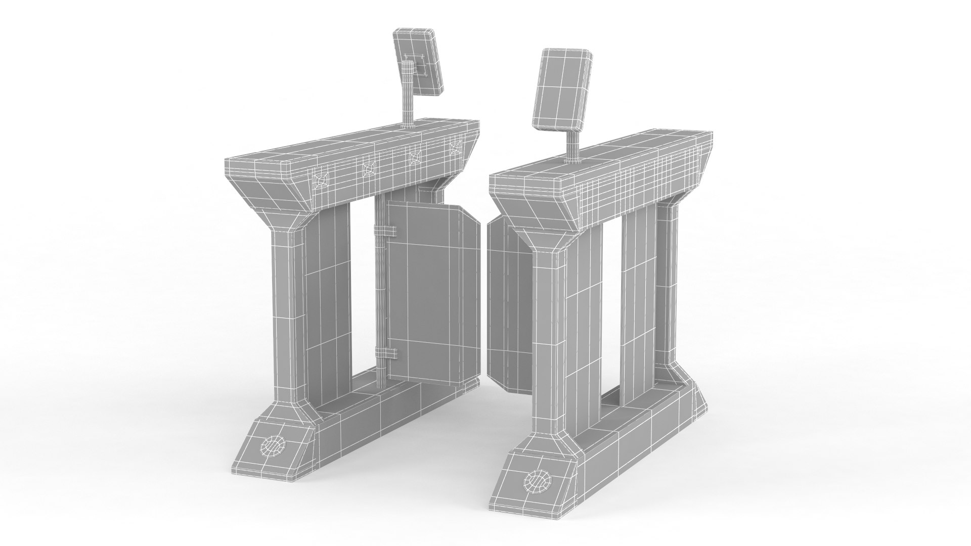 3D Turnstile Gate Model - TurboSquid 2348544