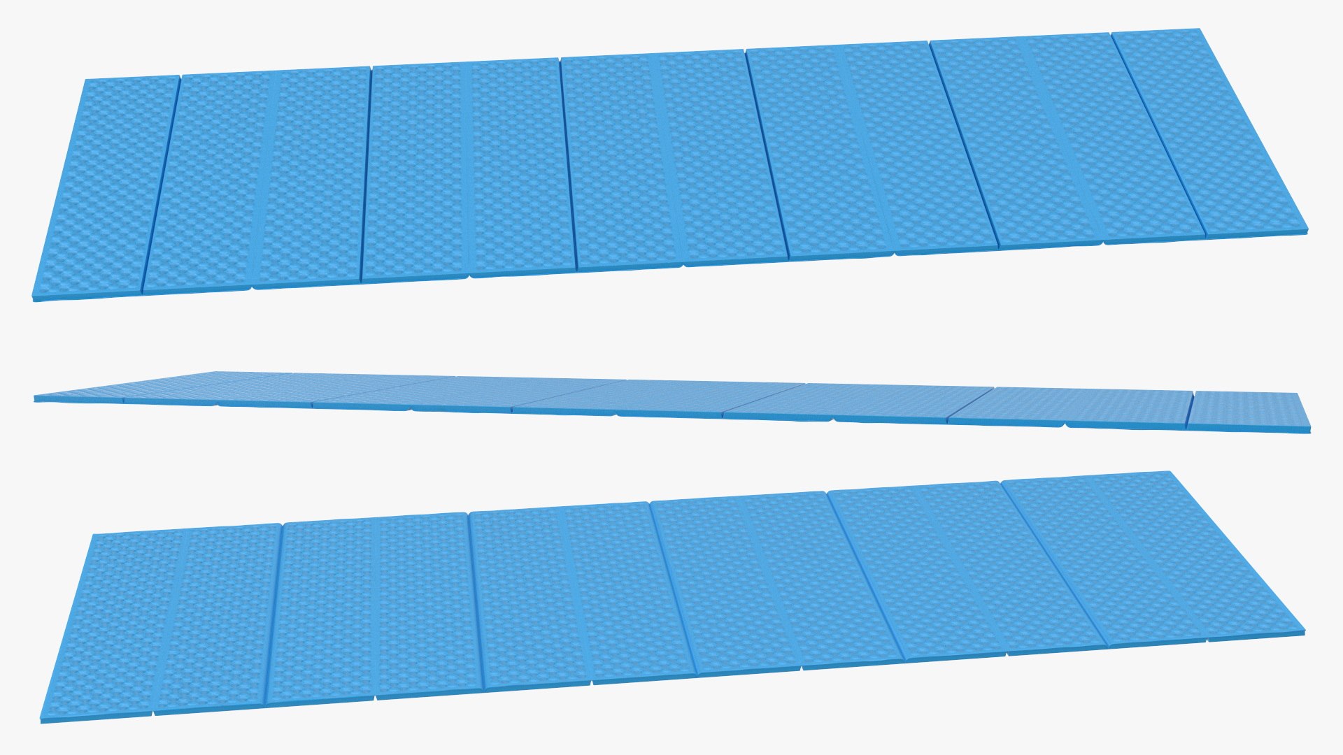 3D Folding Camping Mat Blue - TurboSquid 2368937