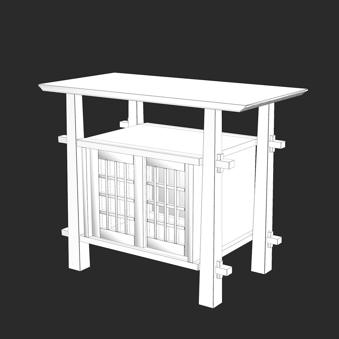 3d Model Japanese Table