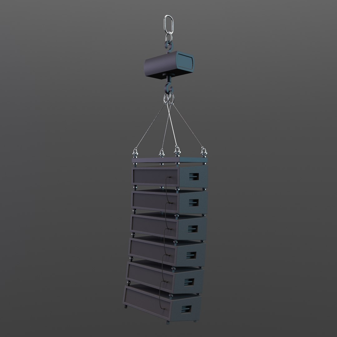 Line Array Speakers 3D Model - TurboSquid 1772333