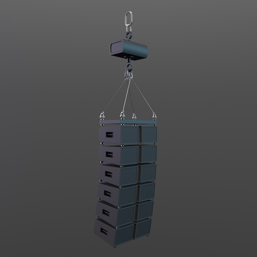 Line Array Speakers 3D Model - TurboSquid 1772333