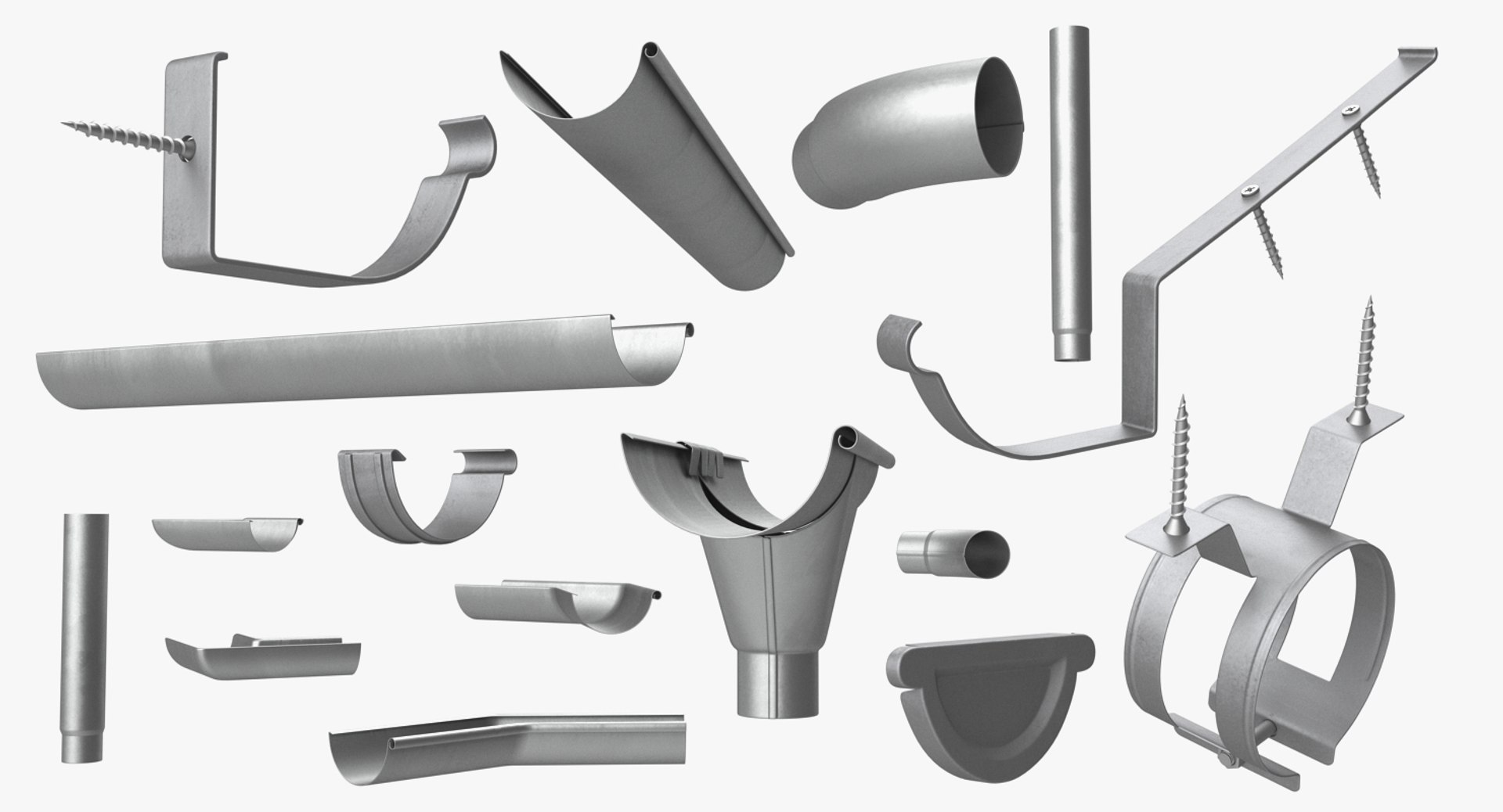 3D Roof Drainage Gutter Model - TurboSquid 1278354