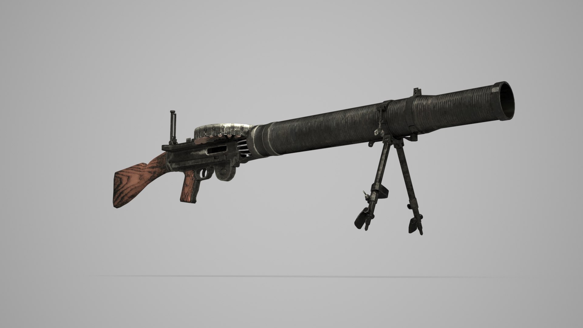 modelo 3d Ametralladora arma vieja - TurboSquid 1853193