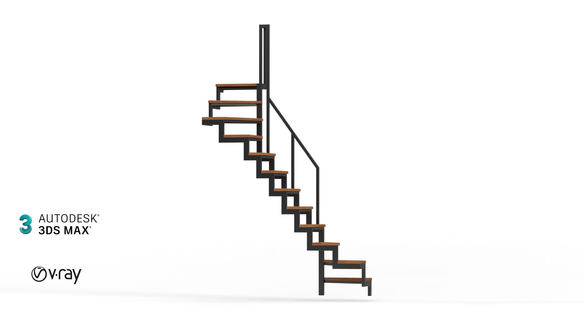 3D Stair Model - TurboSquid 2232437