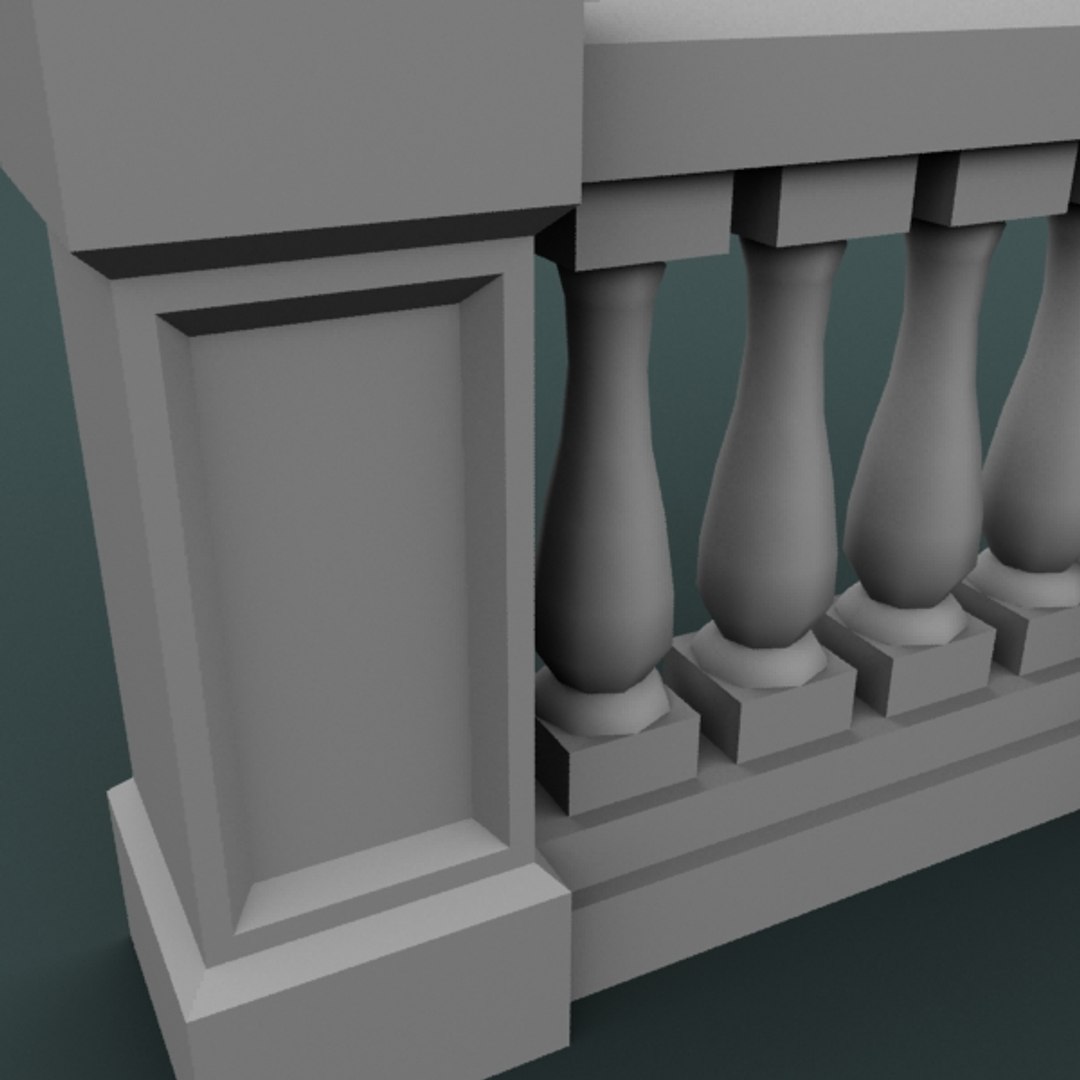 balustrade architectural 3ds