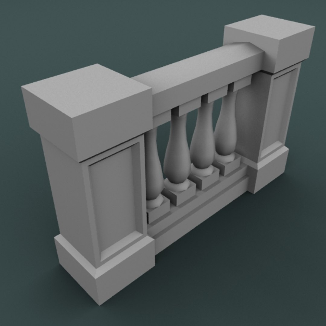 balustrade architectural 3ds