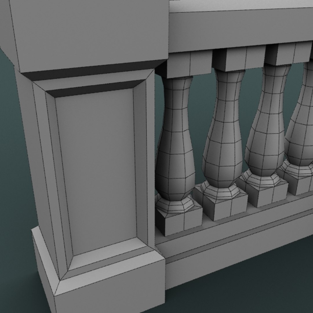 balustrade architectural 3ds