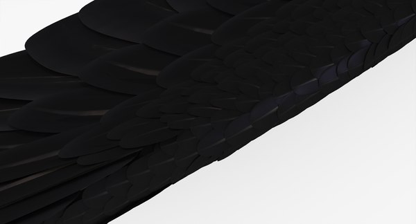 Black Raven Feather Wings 3D model - TurboSquid 1736987