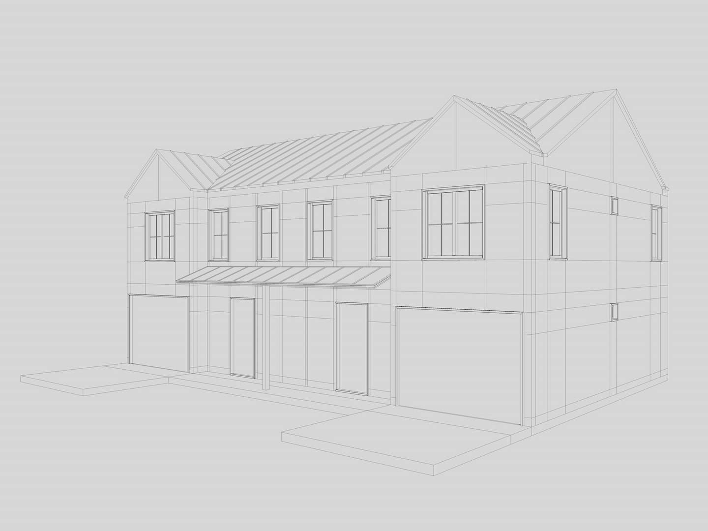 Modern Residential Houses 3D Model - TurboSquid 2193956