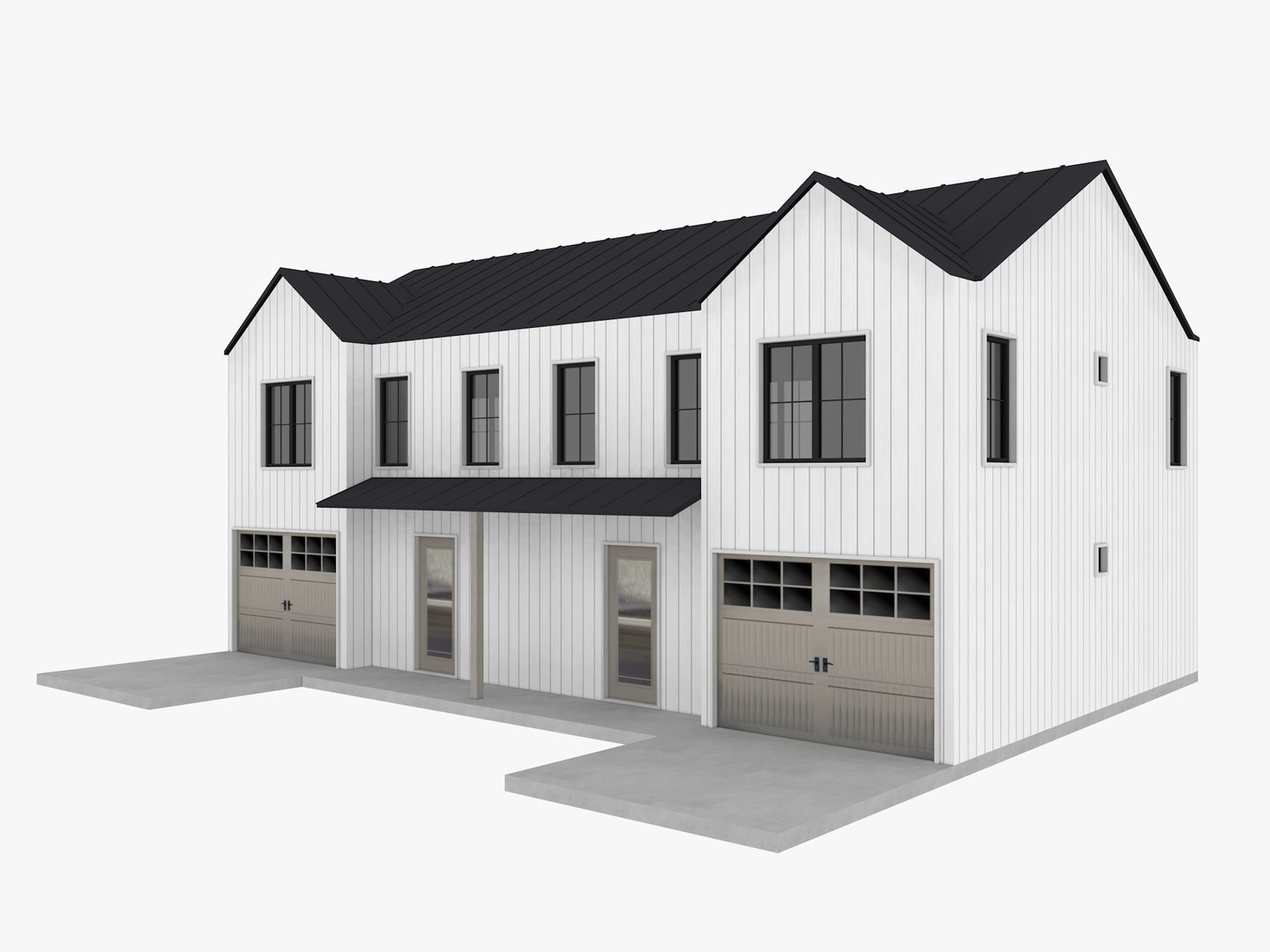 Modern Residential Houses 3D Model - TurboSquid 2193956