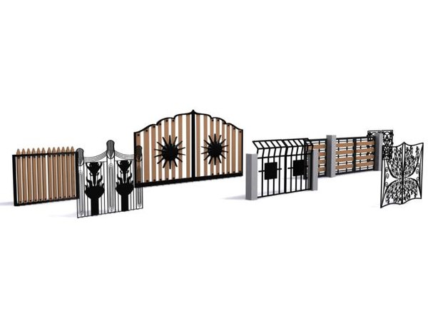 3d model decorative gates