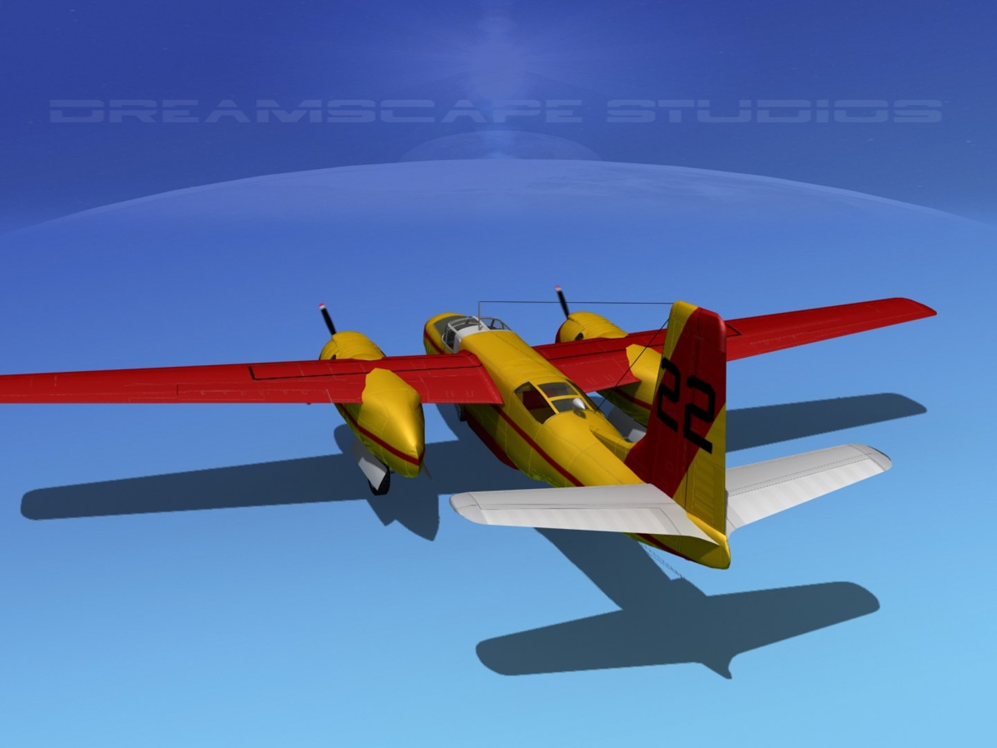 3d Propeller Douglas 322 Model