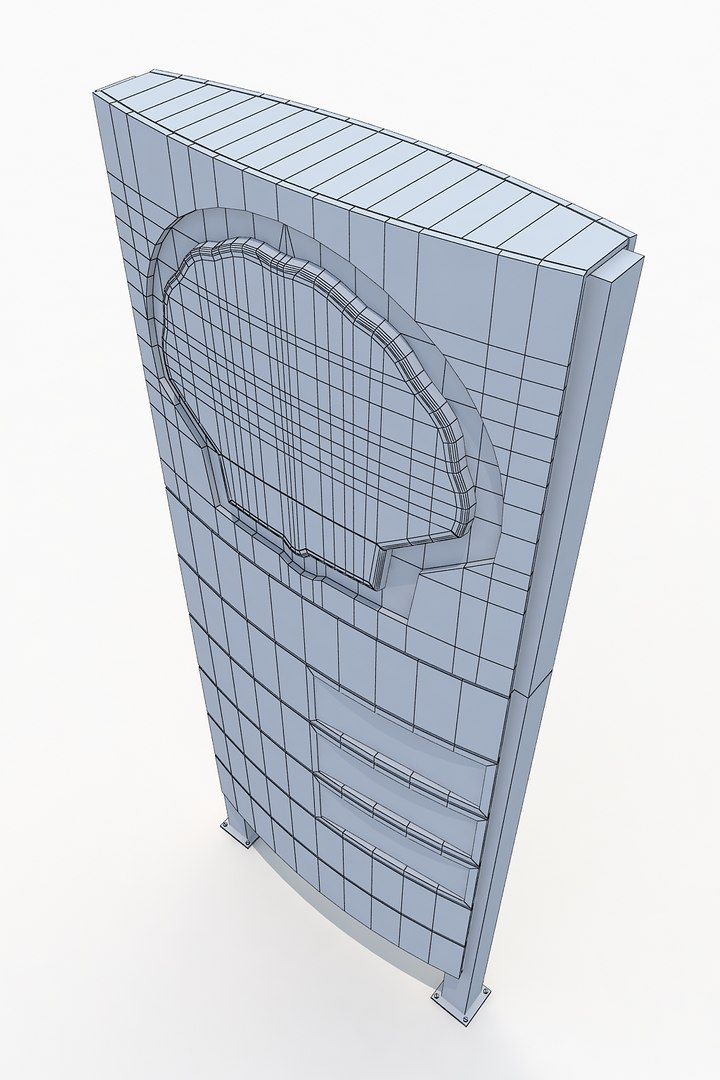 Shell Gas Station Totem 3d Model
