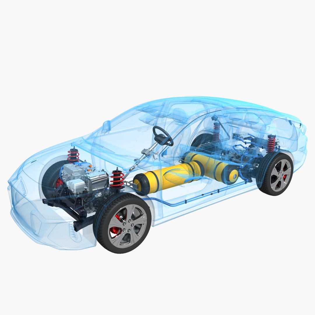 Hydrogen Car Chassis X-Ray And Hydrogen SUV Chassis X-Ray Model ...