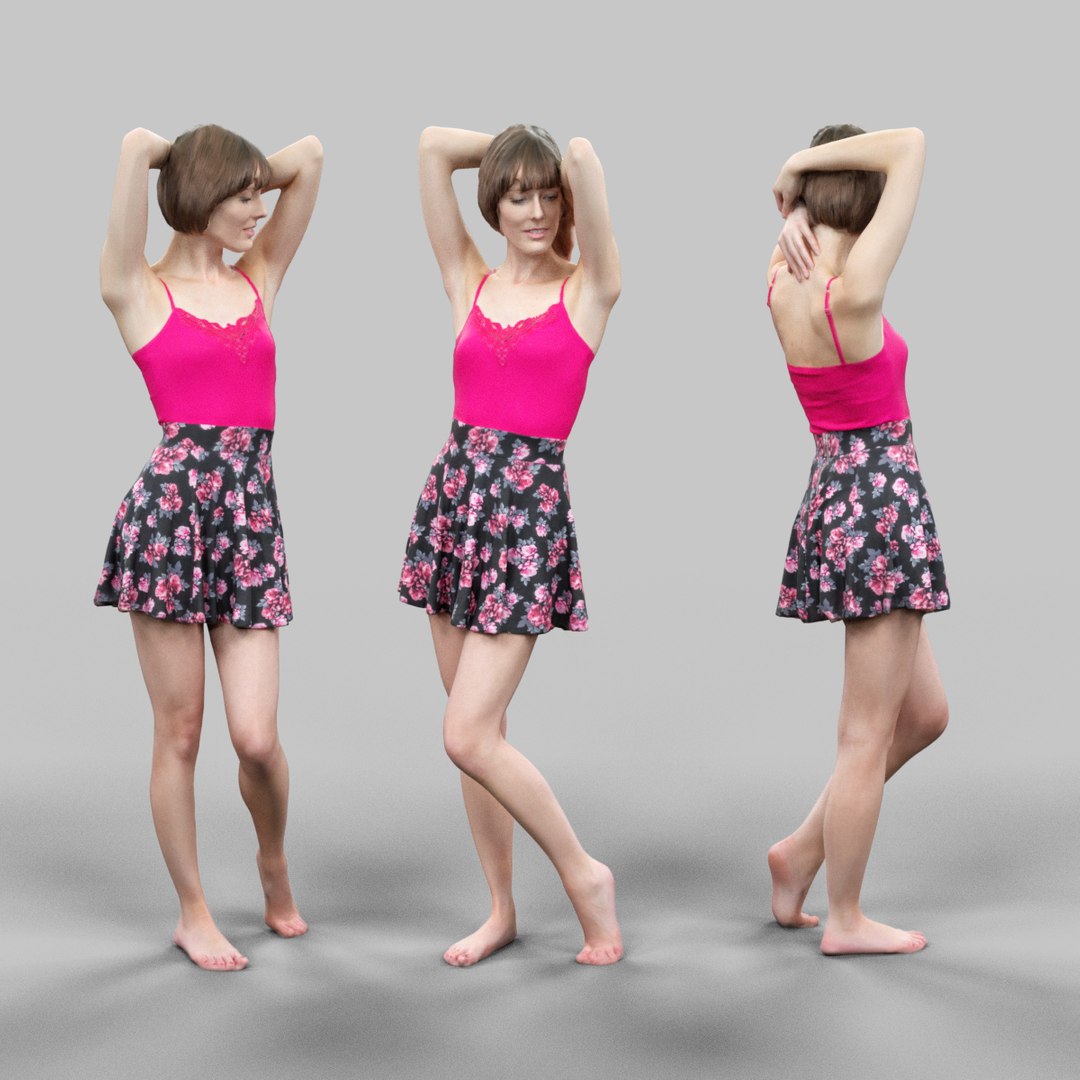 Beautiful Girl Posing 3d Model