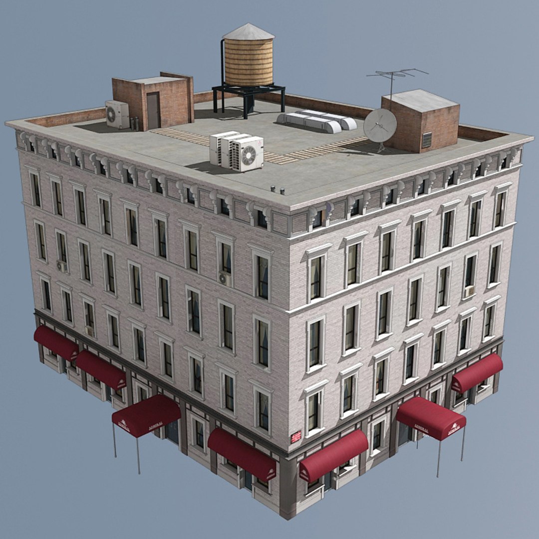 Buildings Roof 3d Model