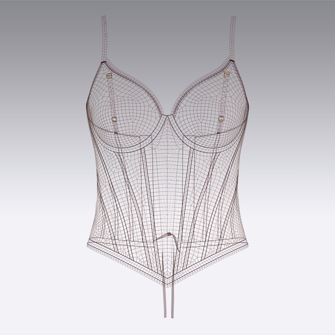 Womens Lace Corset 3D Model Model - TurboSquid 2250634