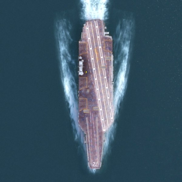 aircraft carrier uss cvn 3d model