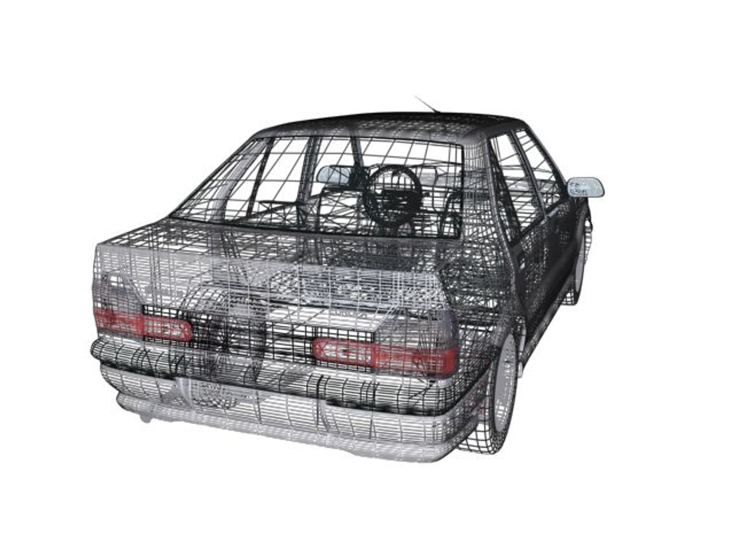 3d renault 19 europa model